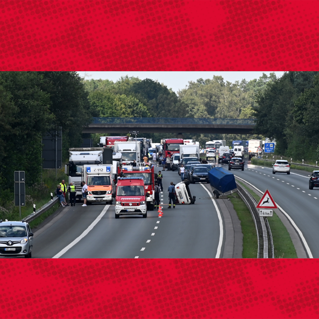 Reifen an Anhänger geplatzt: Unfall auf A31 bei Dorsten - Radio Vest